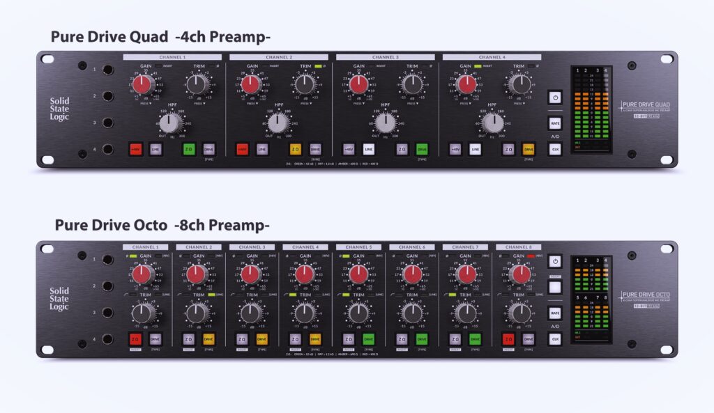 新製品 プリアンプ PURE DRIVE QUAD & PURE DRIVE OCTO 発表 - Solid State Logic Japan